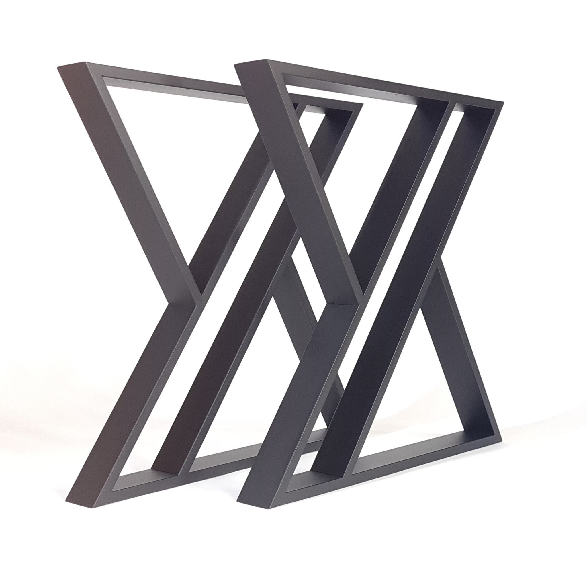 Set of 2 Sandglass Shape Metal Table Legs – Gjsteelandwood